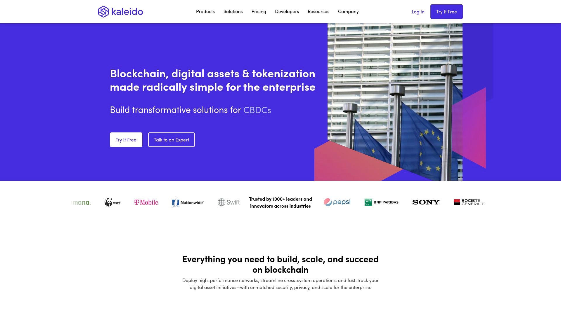 Kaleido - A leading blockchain platform for asset tokenization.