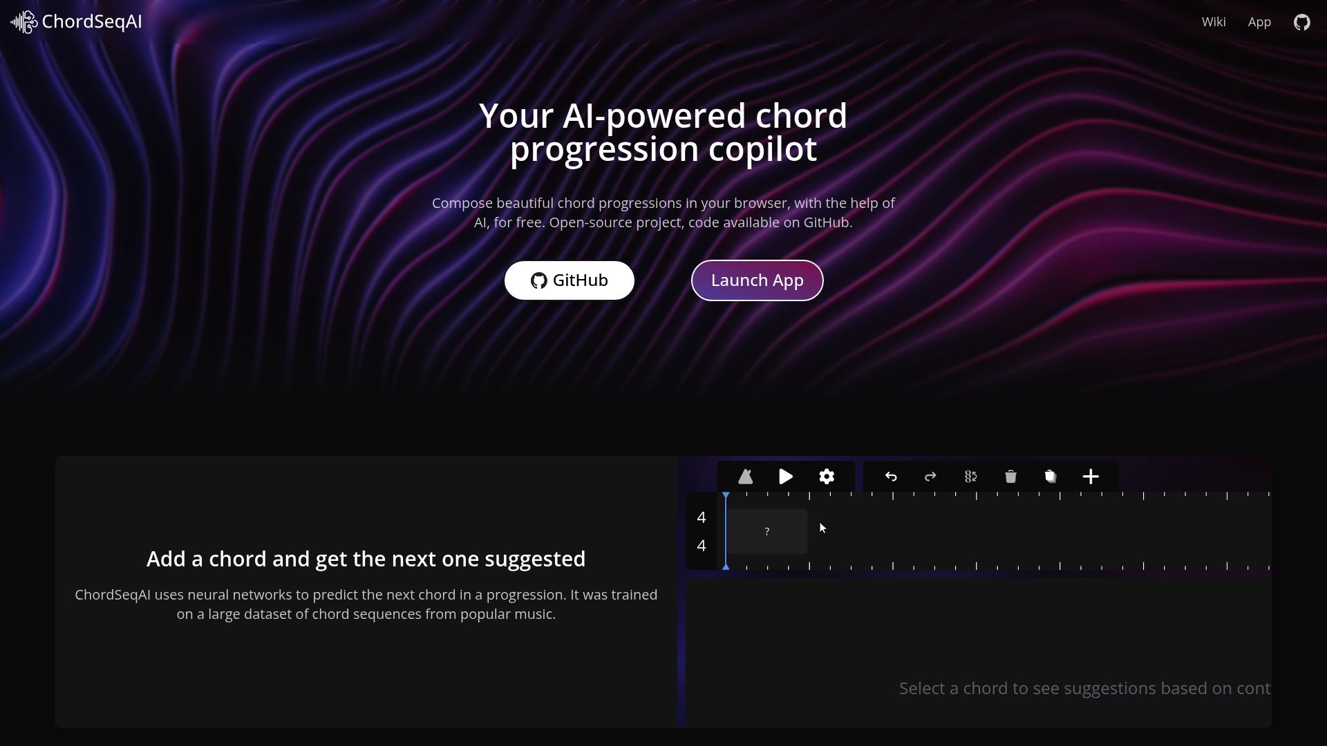 ChordSeqAI - AI tool for composing chord progressions.