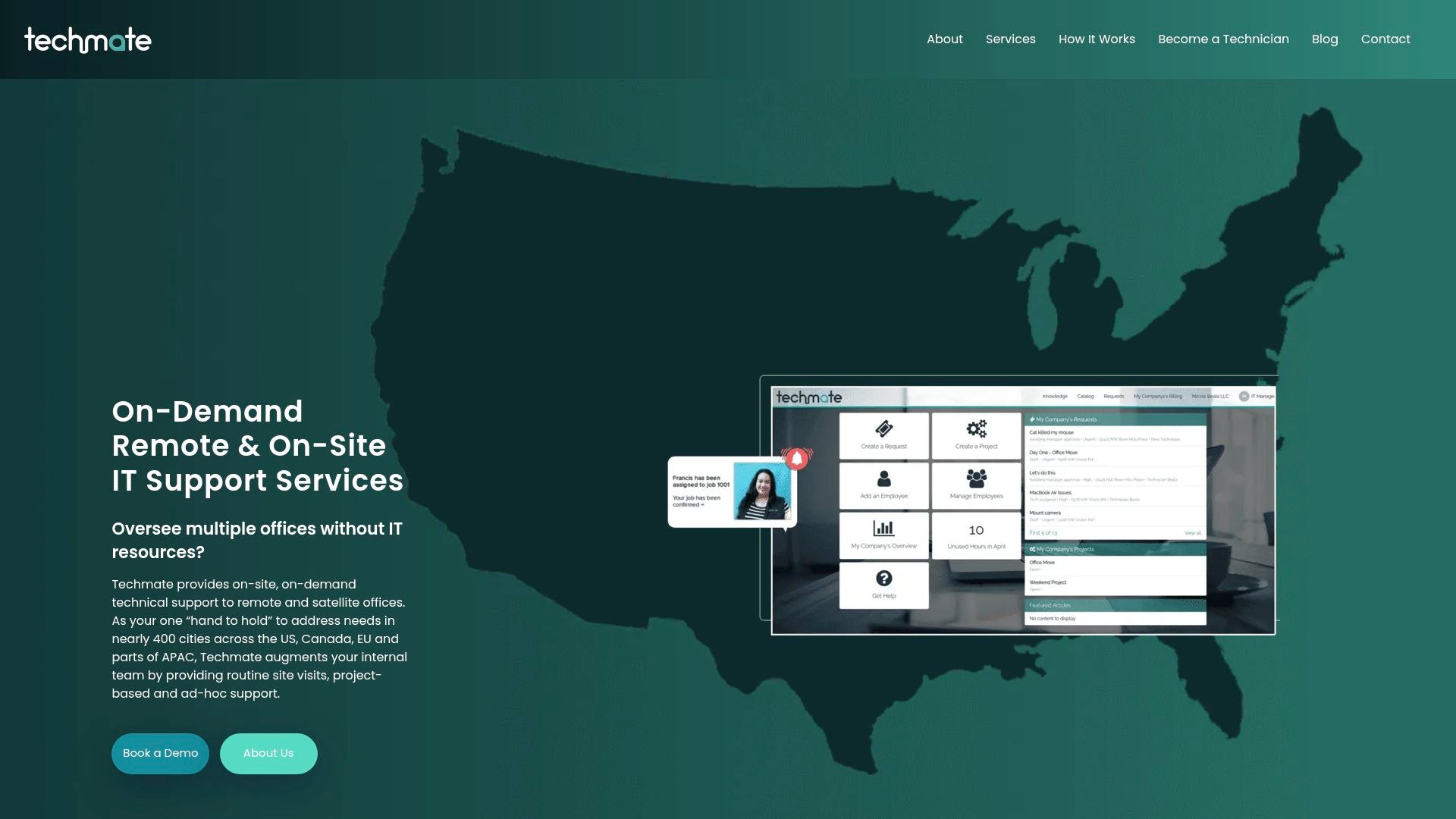 Techmate Techmate Offers On Site On Demand It Support For Remote