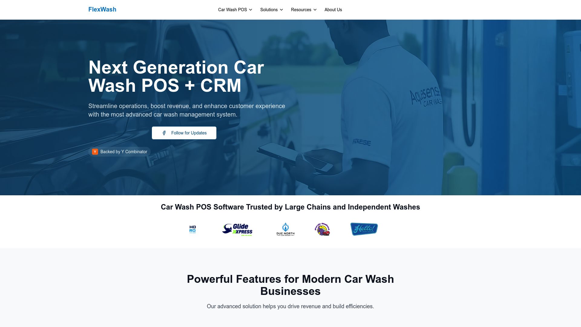 FlexWash - Cloud-based POS and CRM software for car wash businesses.