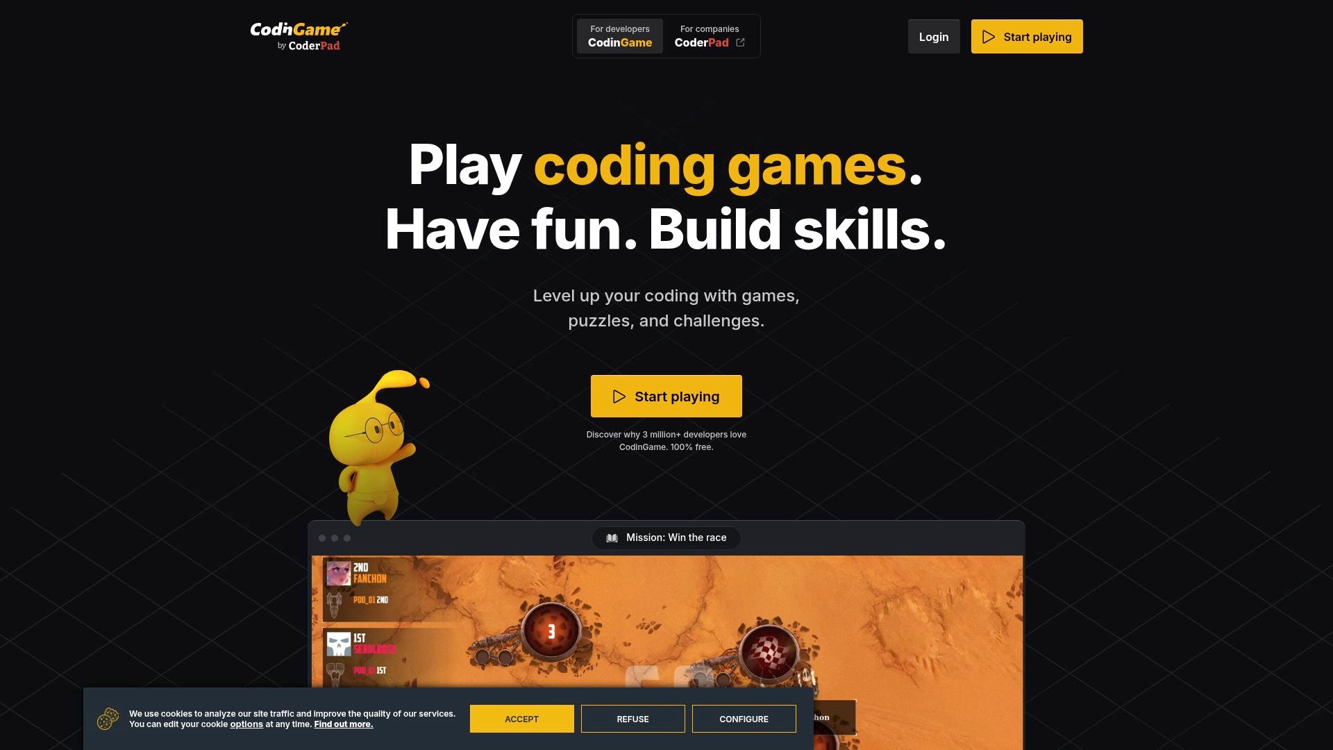 CodinGame - Boost coding skills with interactive games and challenges.