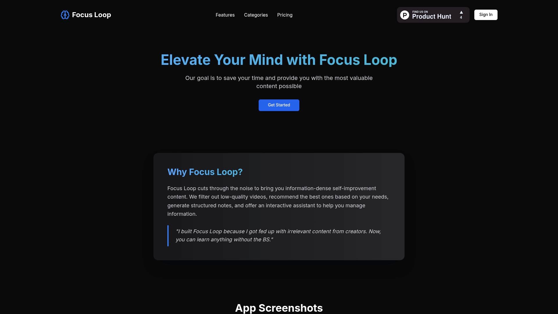 Focus-Loop - Focus-Loop is a web app for flexible productivity.
