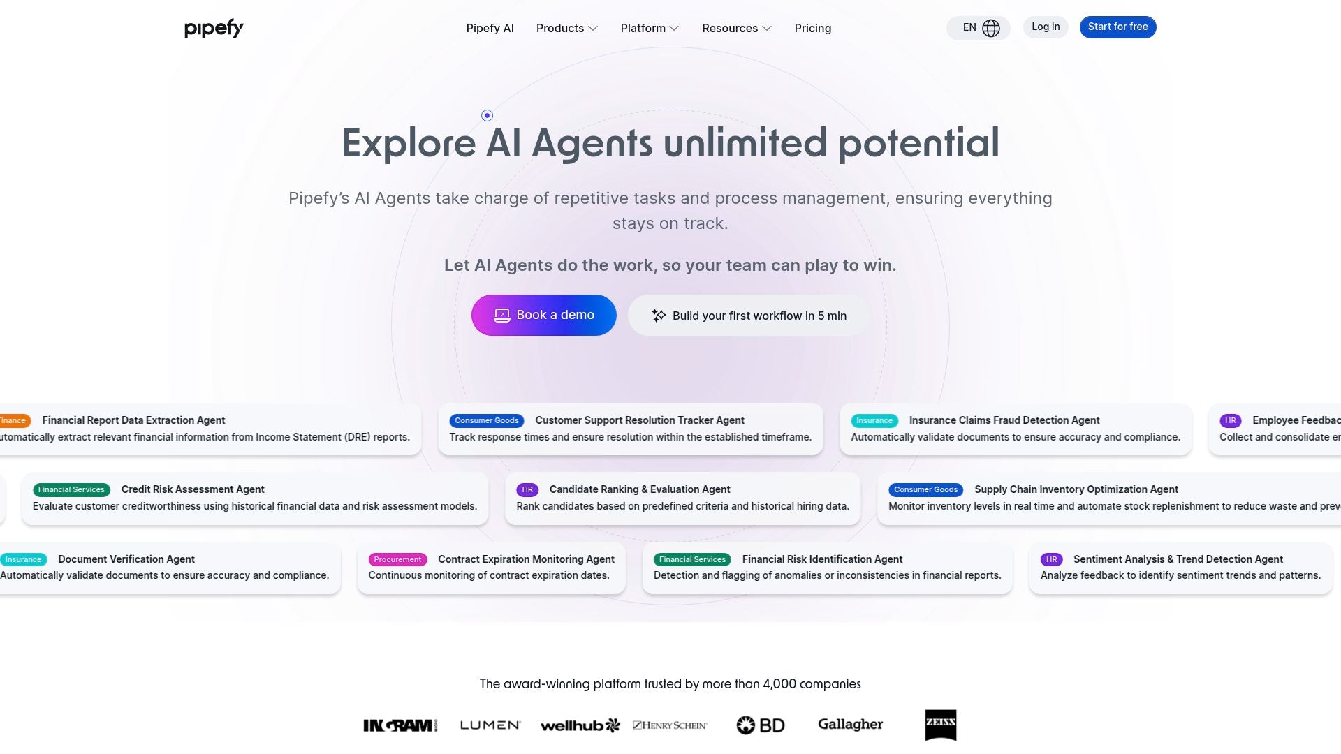 Pipefy - AI-driven business process automation platform for efficiency.