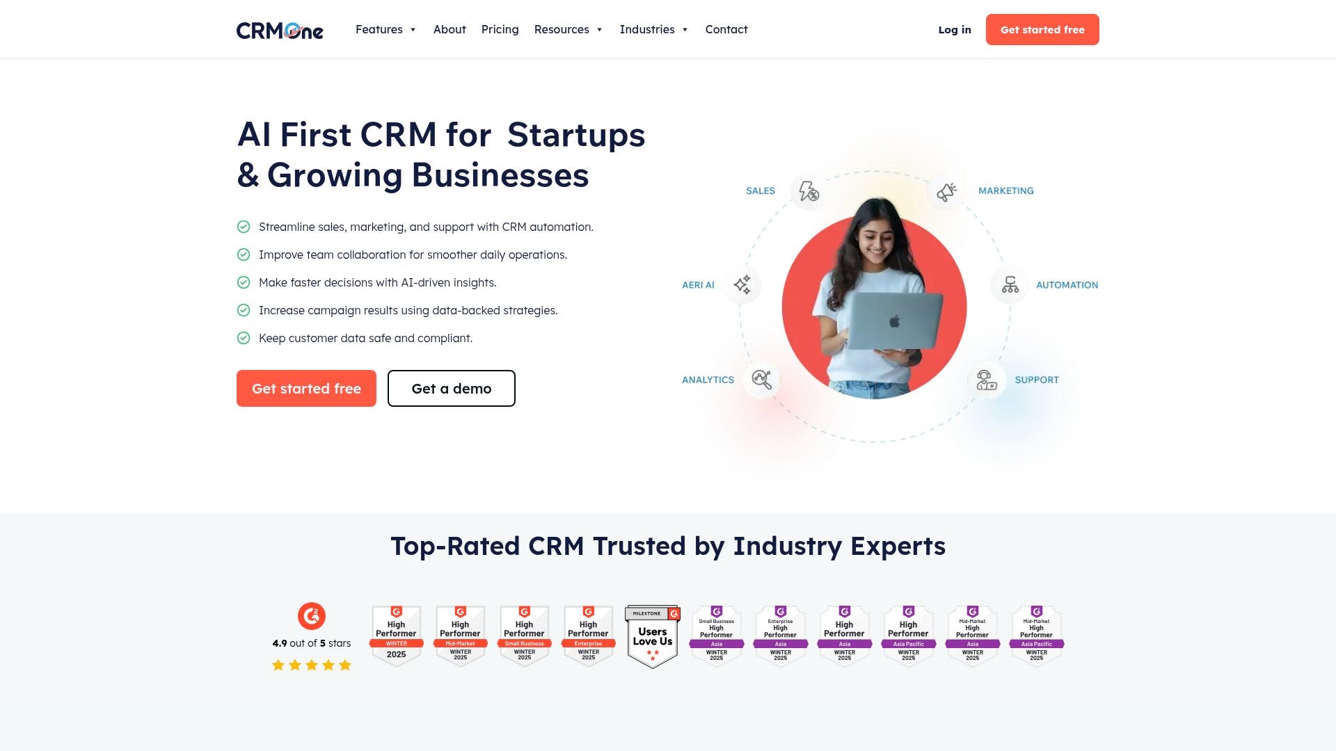 CRMOne - CRMOne unifies CRM, task management, and website building.
