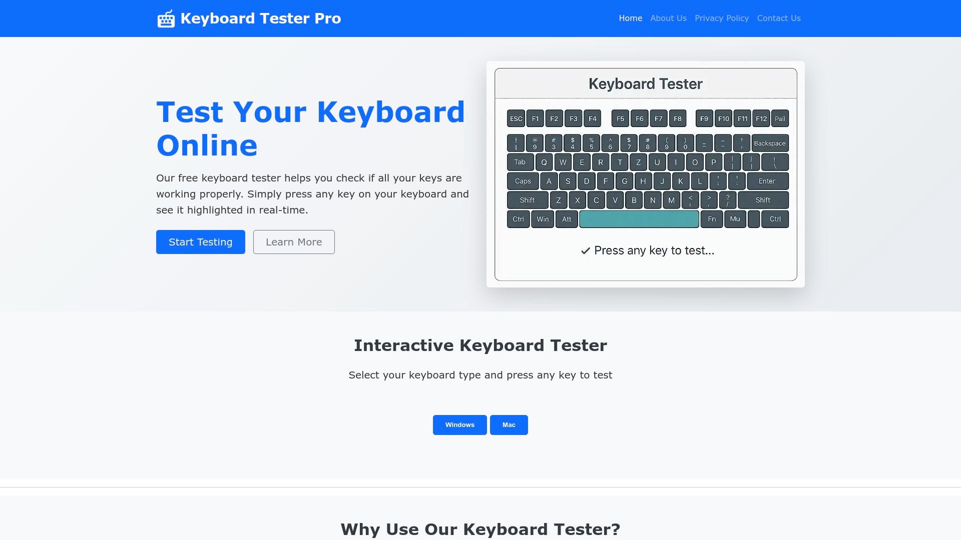 Keyboard Tester Pro - Test keyboard functionality across devices ...