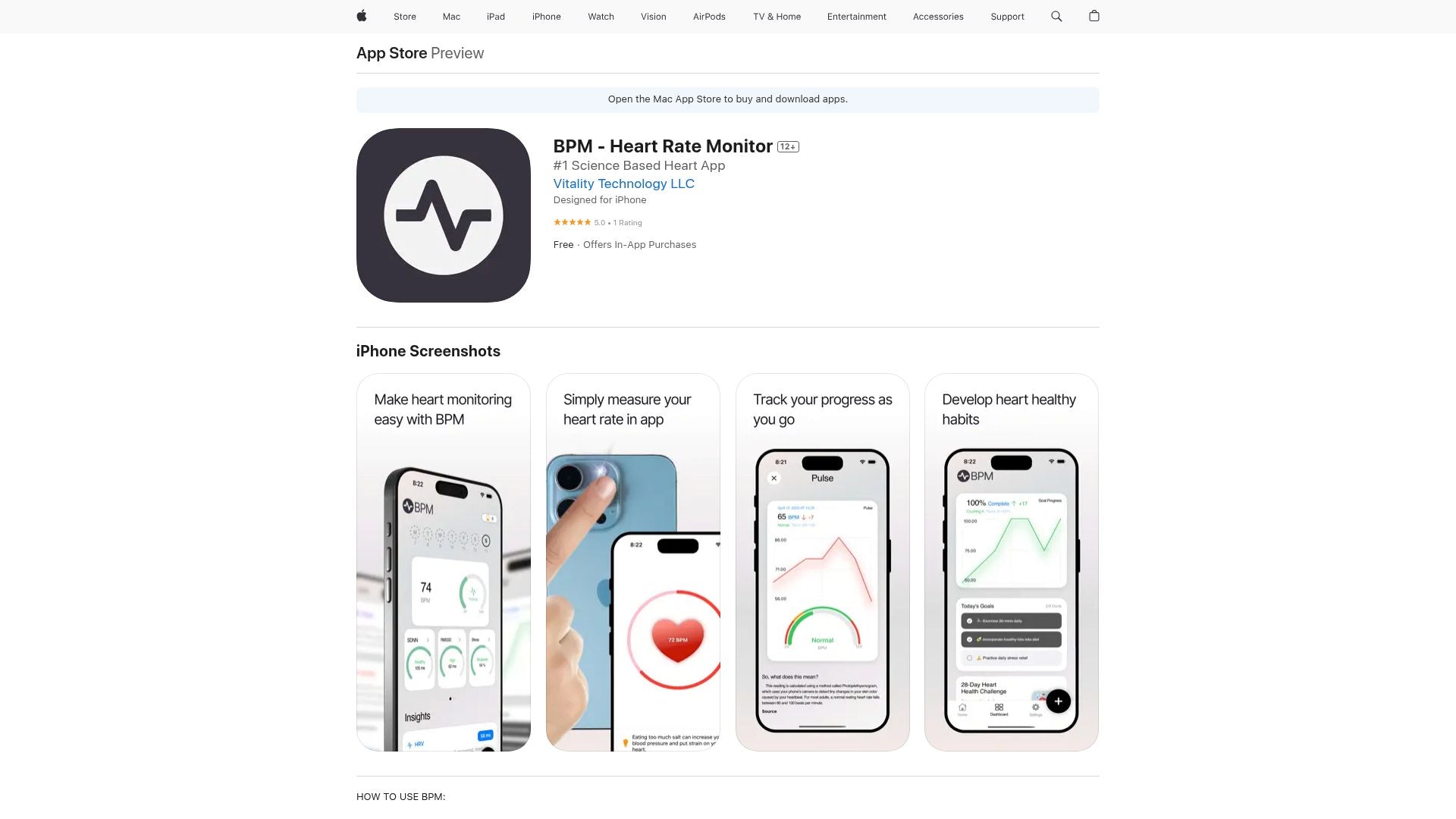 BPM Heart Rate Monitor - Personalized heart rate tracking with iPhone ...