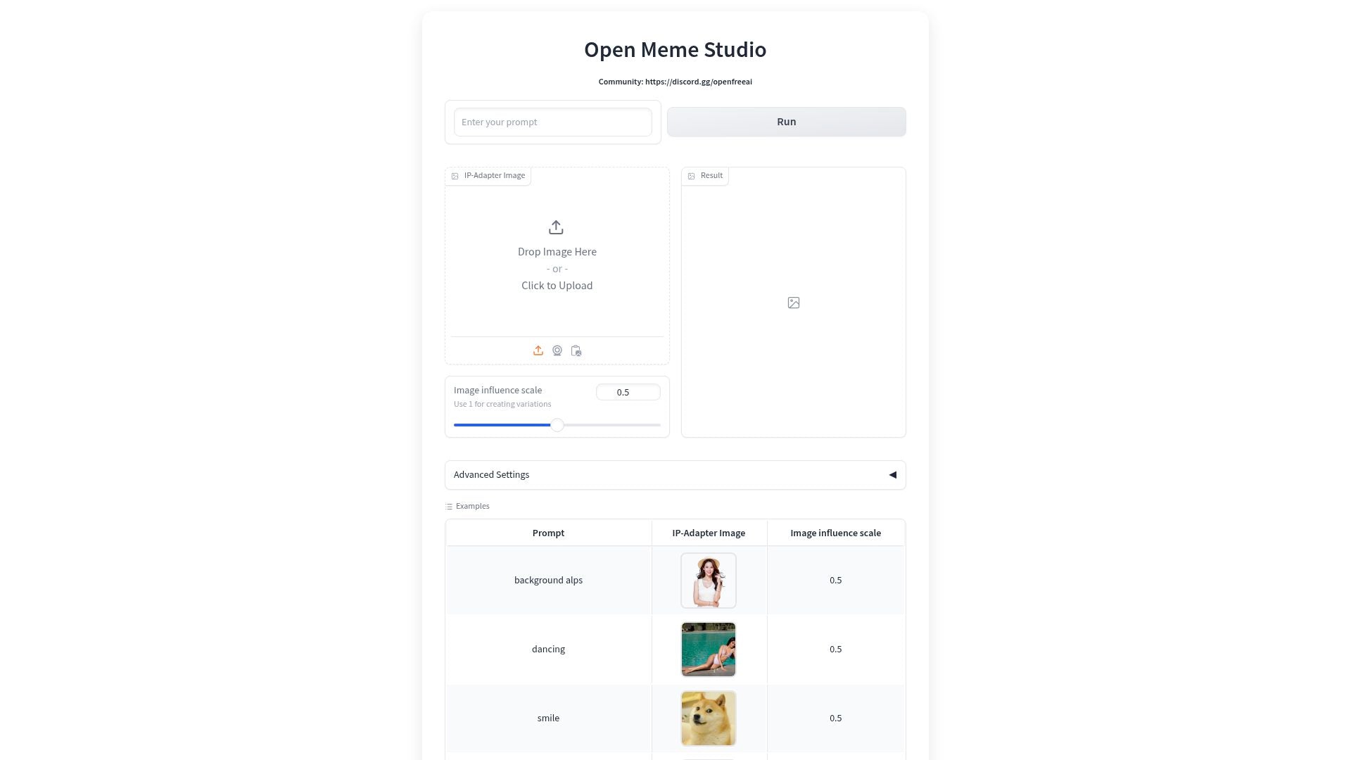 Open Meme Studio - Transform memes into unique avatars and profile images.