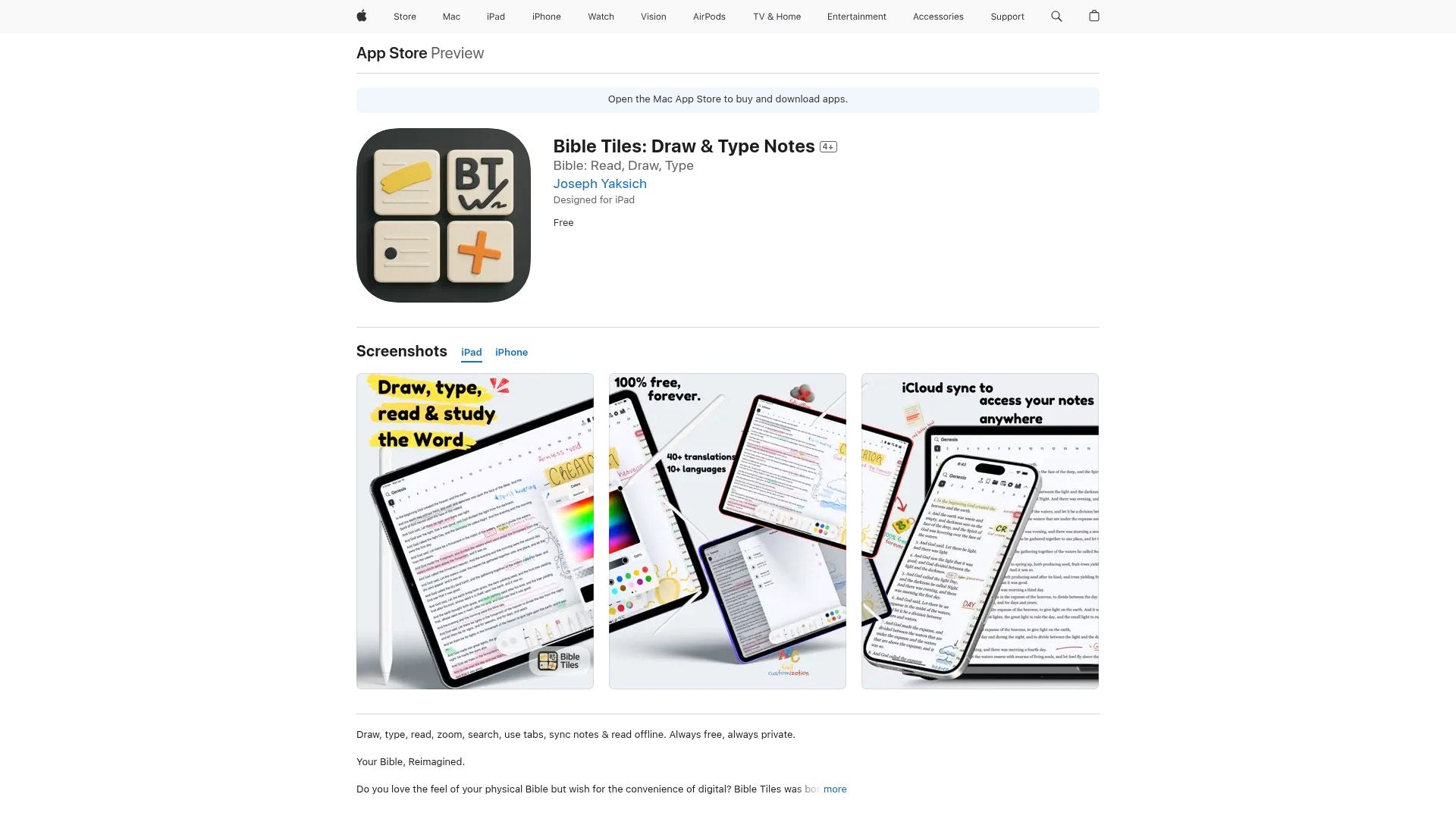 Bible Tiles - Engage with scripture interactively by drawing, typing ...