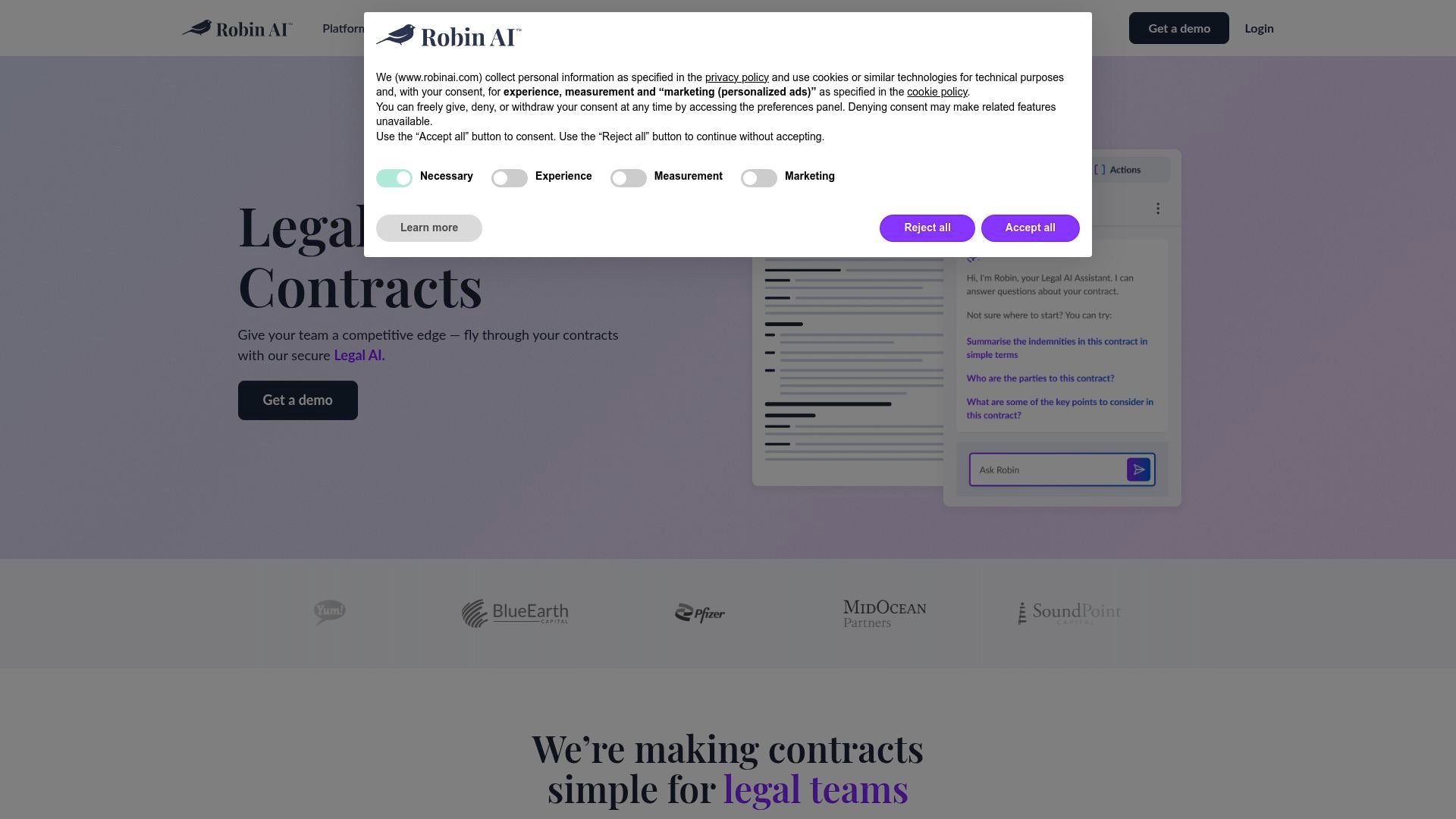 Robin AI - Robin AI accelerates contract management with AI tools.