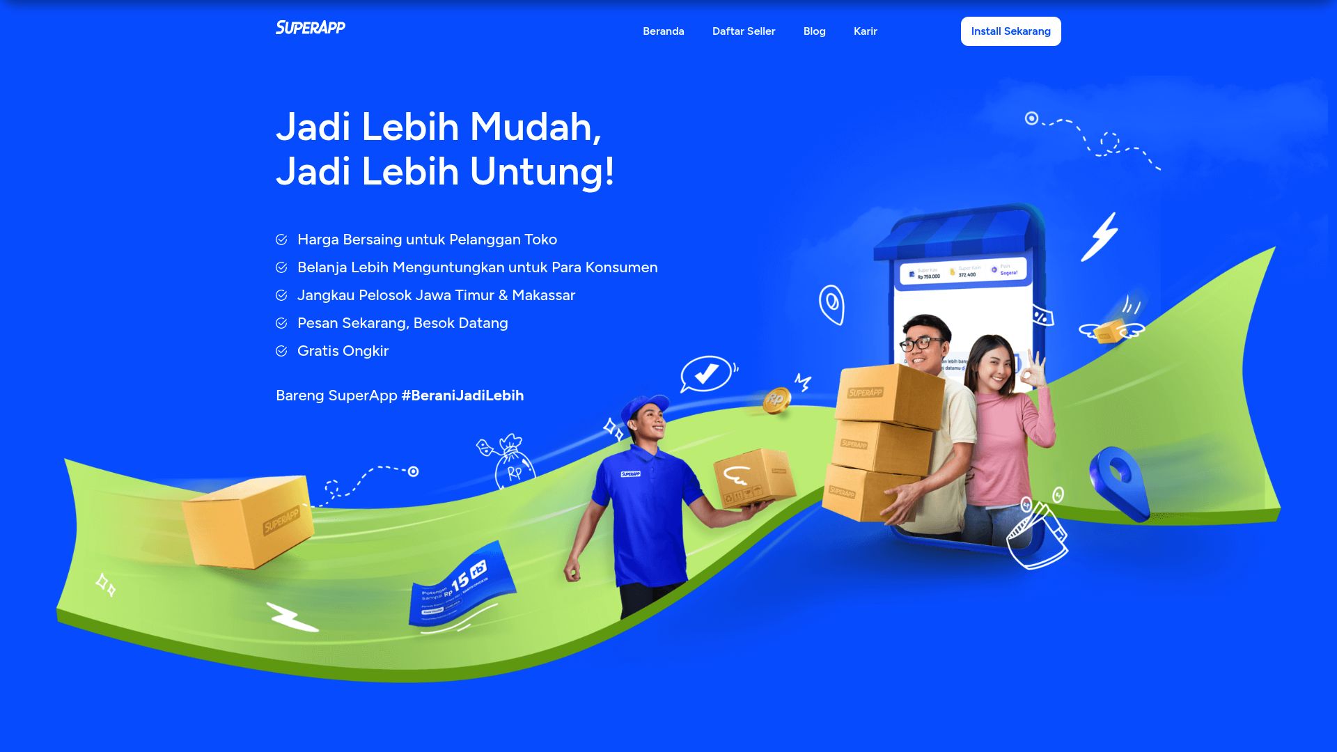 SuperApp - SuperApp simplifies purchasing daily essentials with promos and free shipping.